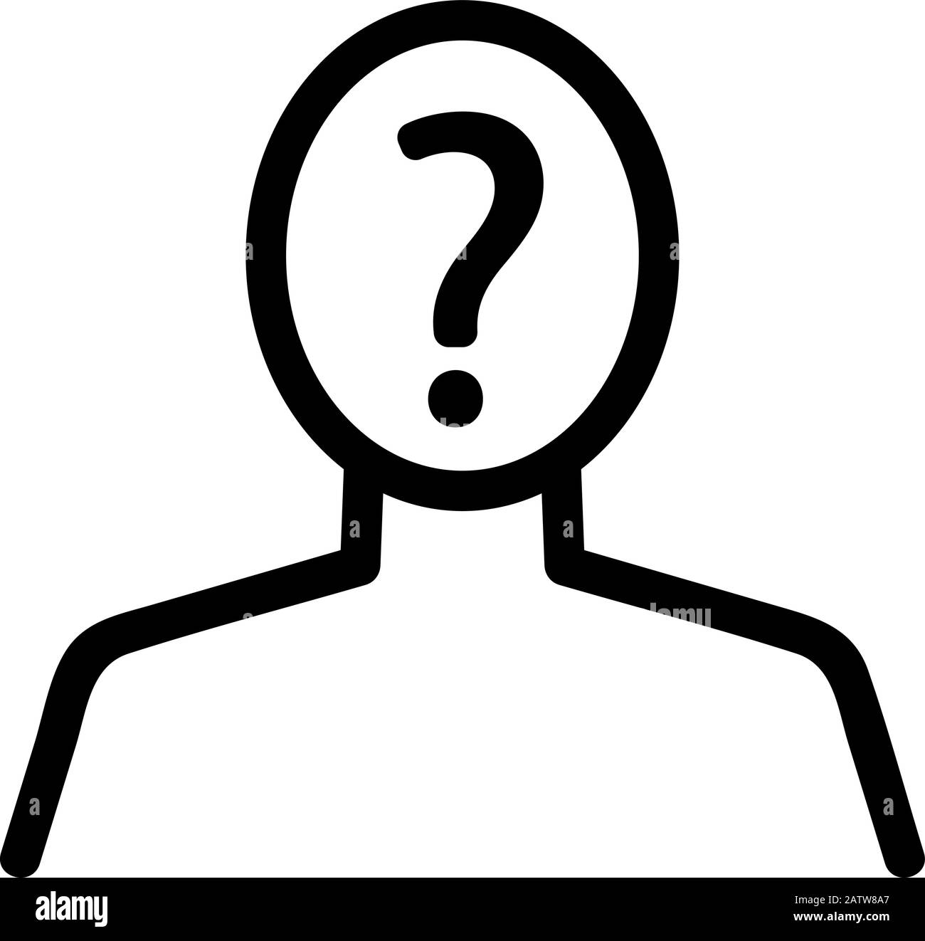 unidentified flatterer icon vector. Isolated contour symbol ...