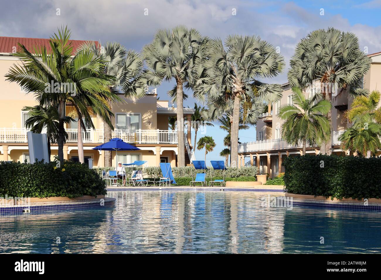 Swimming pool at the St Kitts Marriott Rsort in there West Indies Stock ...