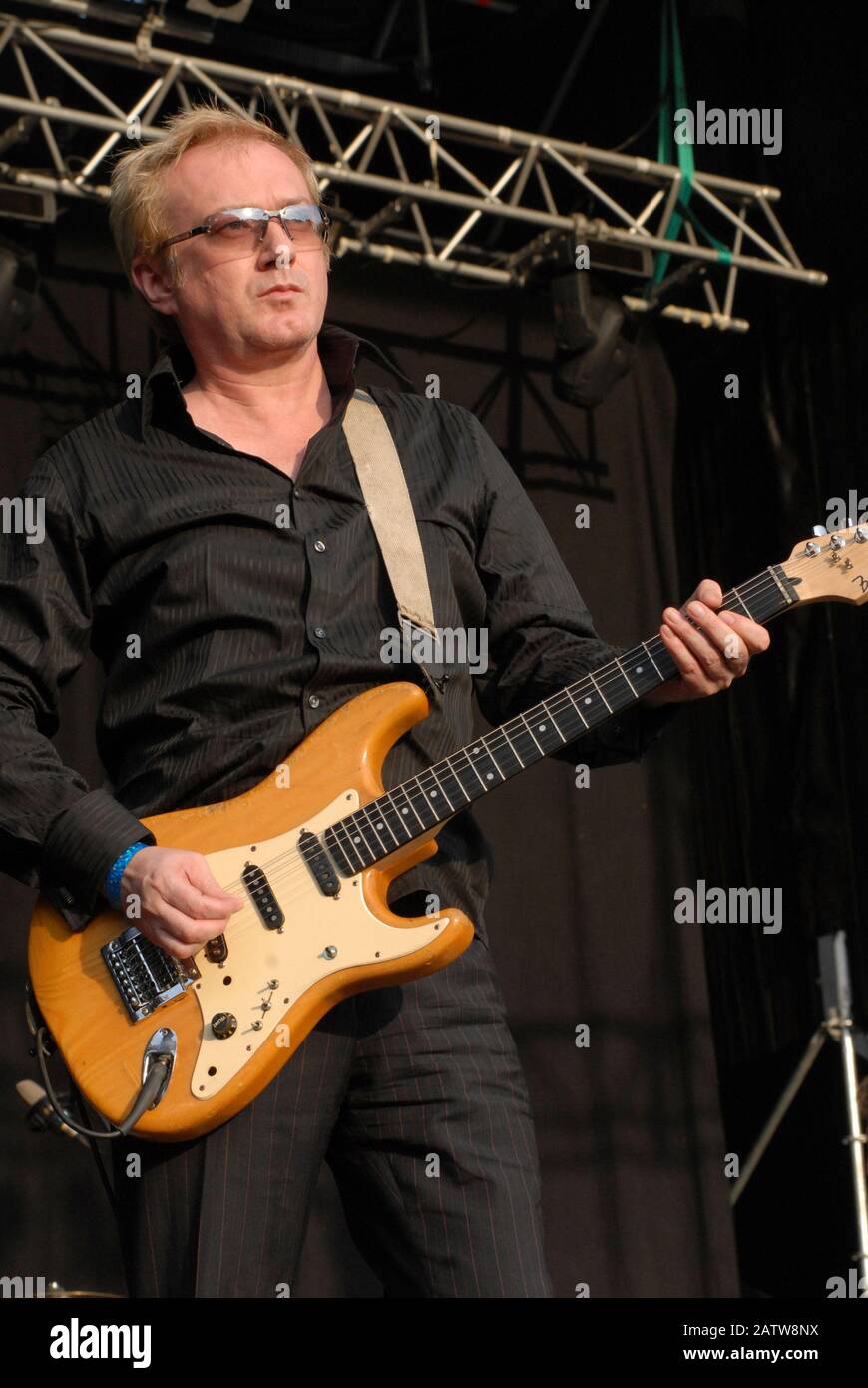 Andy Gill of Gang of Four performs on stage during Azkena Rock Festival ...
