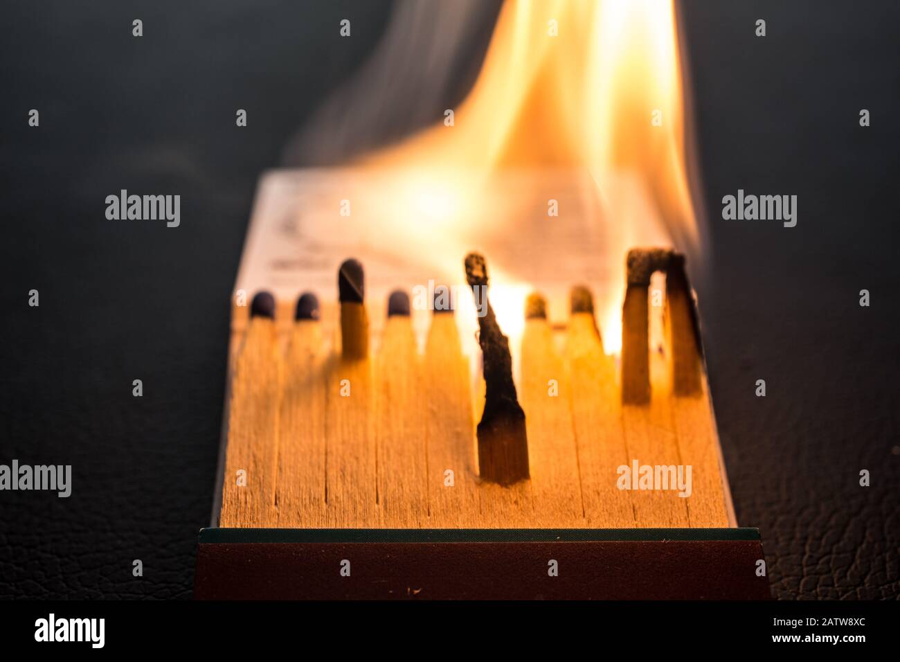 Matchstick letter with matches and flame Stock Photo - Alamy