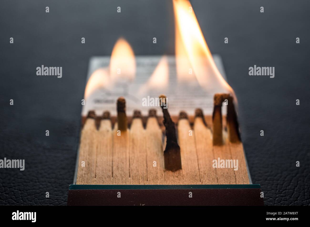 Matchstick letter with matches and flame Stock Photo - Alamy