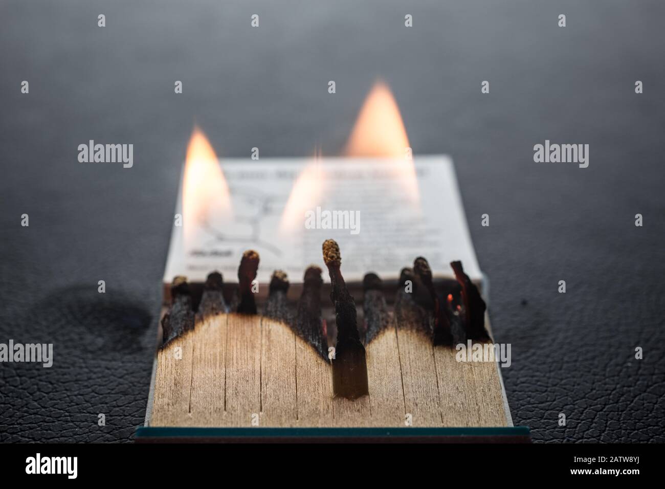 Matchstick letter with matches and flame Stock Photo - Alamy