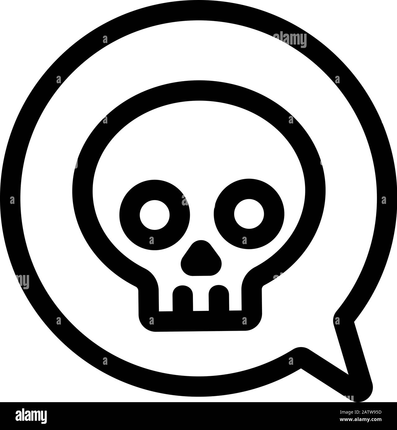 message death icon vector. Isolated contour symbol illustration Stock ...