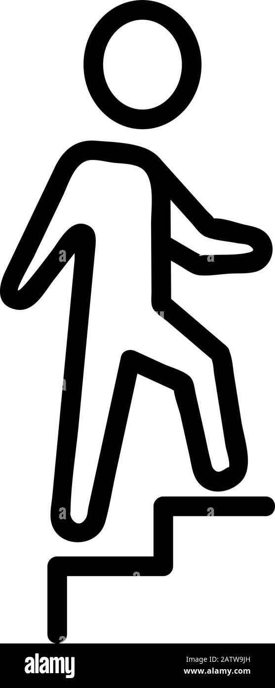 businessman steps icon vector. Isolated contour symbol illustration ...