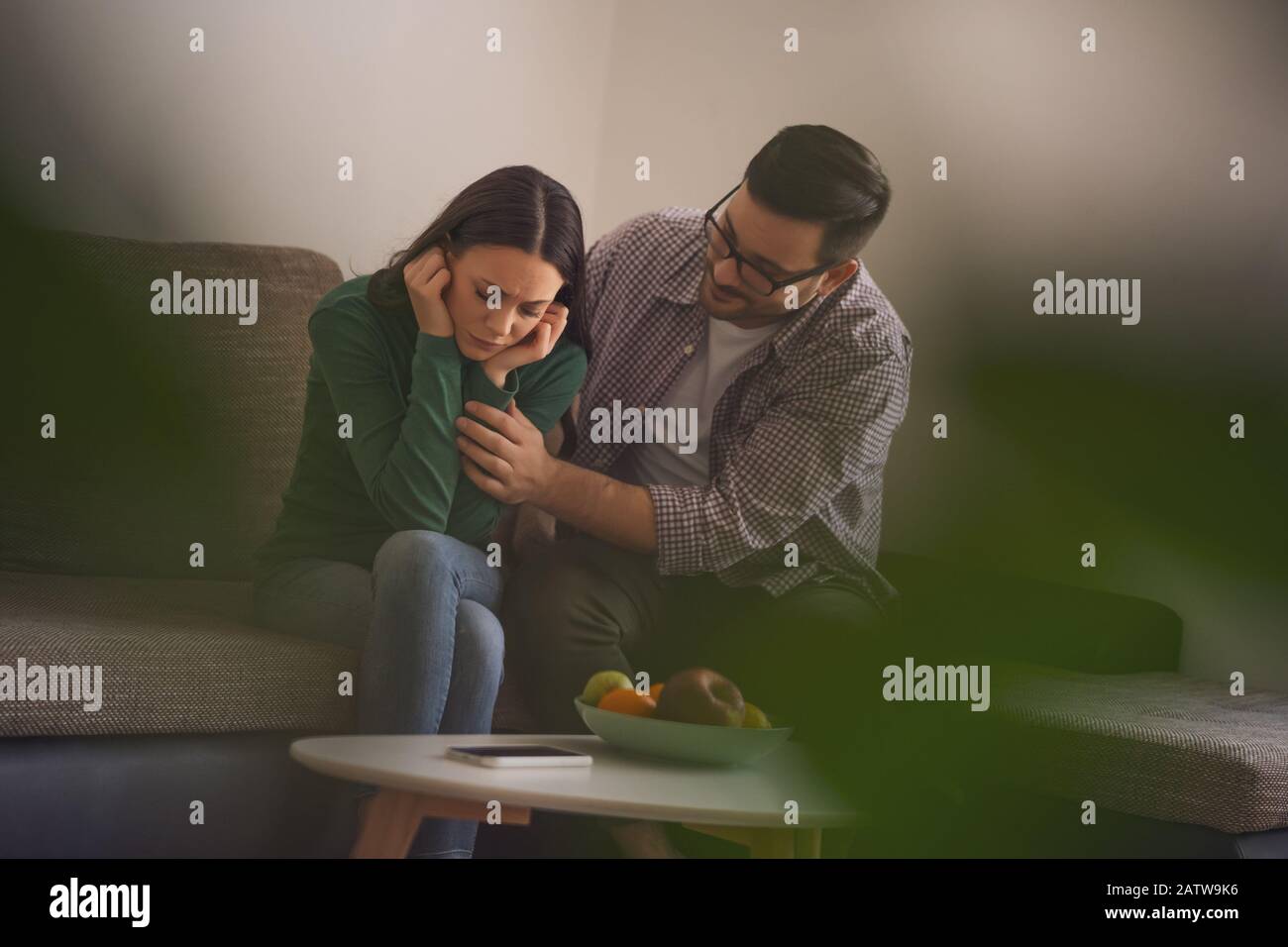 Consoling depressed hi-res stock photography and images - Alamy