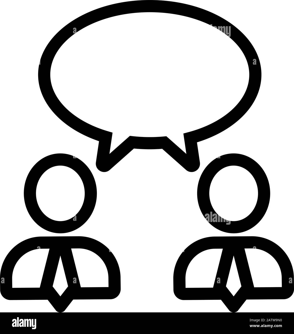 business conversation icon vector. Isolated contour symbol illustration ...