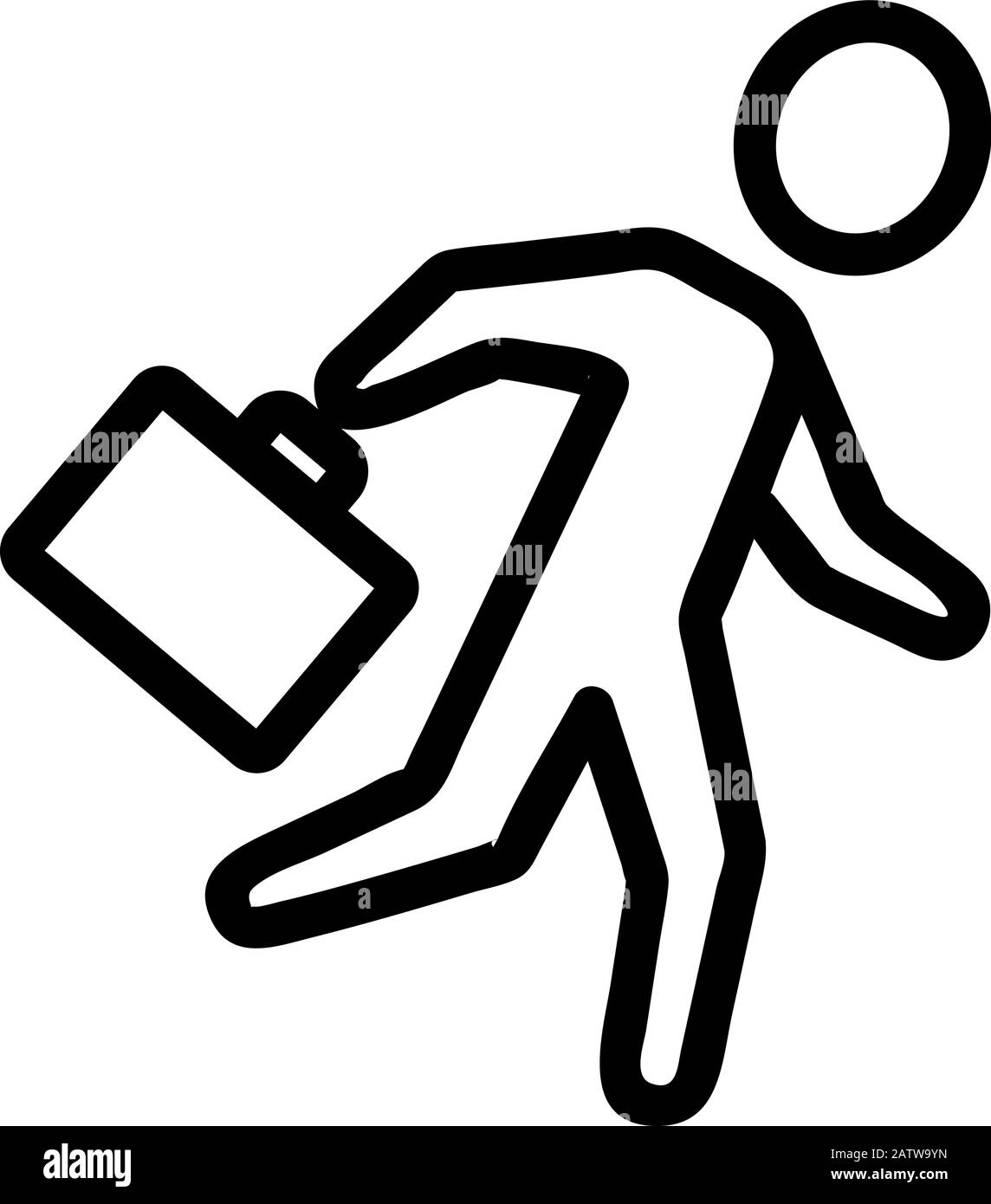 Business portfolio icon vector. Isolated contour symbol illustration ...