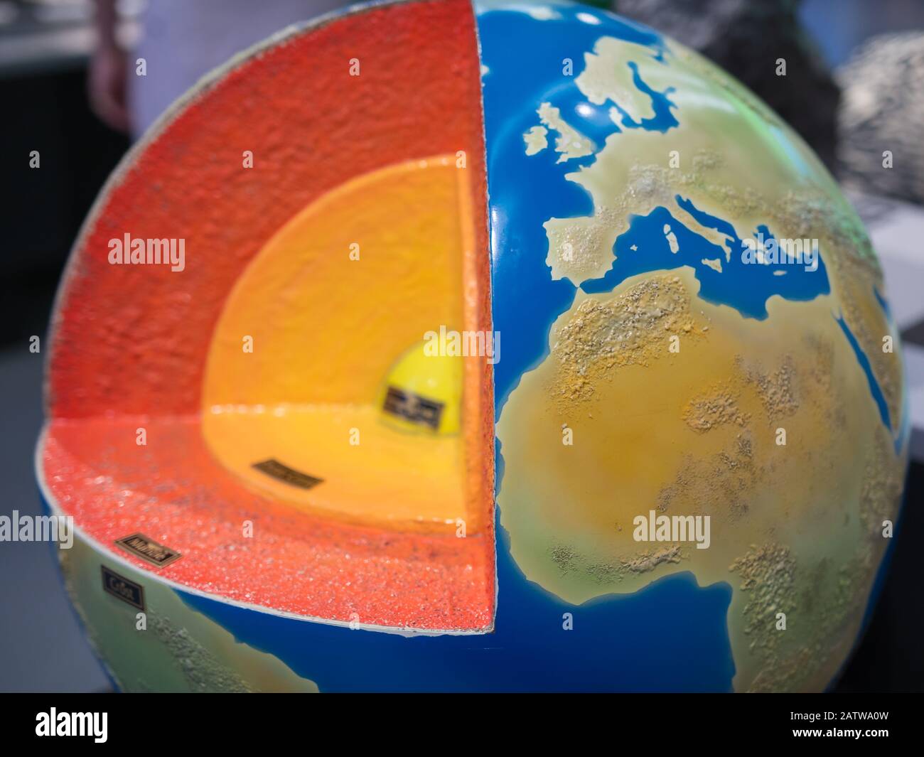 Section of the Terrestrial Globe: Magma, Inner and Outer Core Stock ...