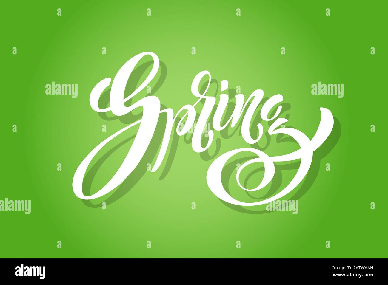 The inscription Spring. Modern brush calligraphy. Hand drawn design ...