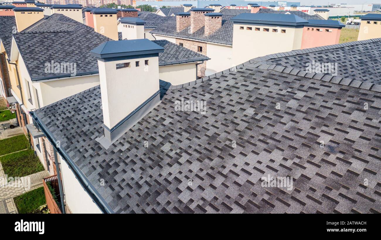 Soft roof, roof tiles, flexible shingles. Roof tiling texture. Flexible ...