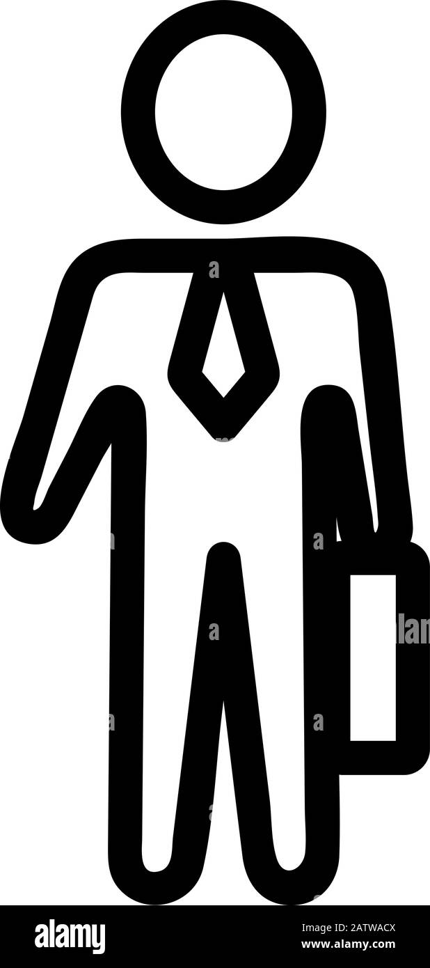 businessman portfolio icon vector. Isolated contour symbol illustration ...