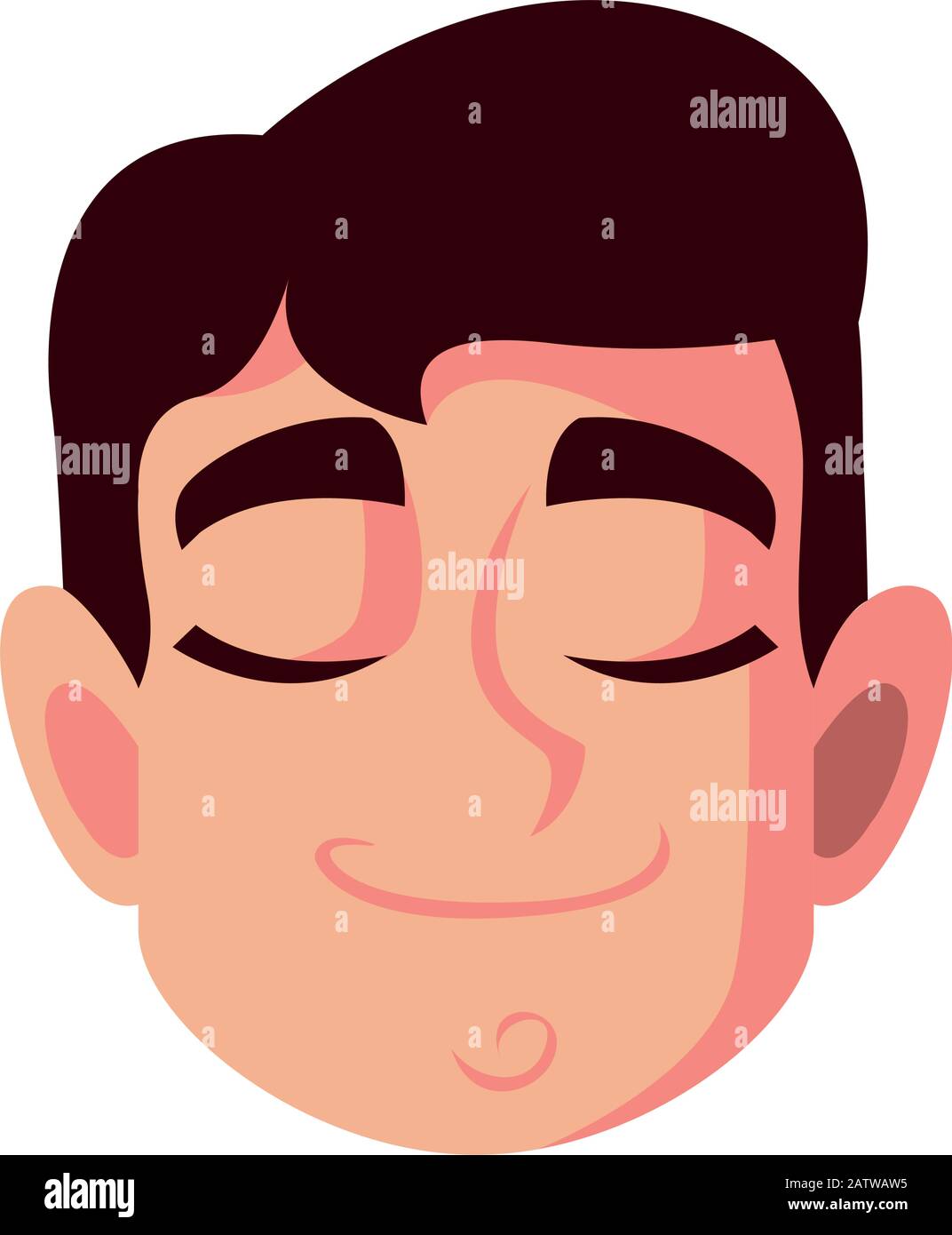 head of man smiling on white background vector illustration design ...