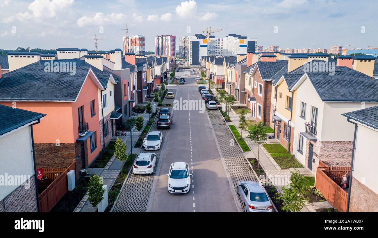 Outdoor urban view of modern real estate homes Stock Photo - Alamy