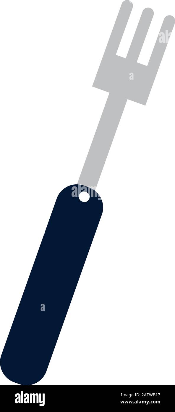 kitchen fork in white background vector illustration design Stock ...