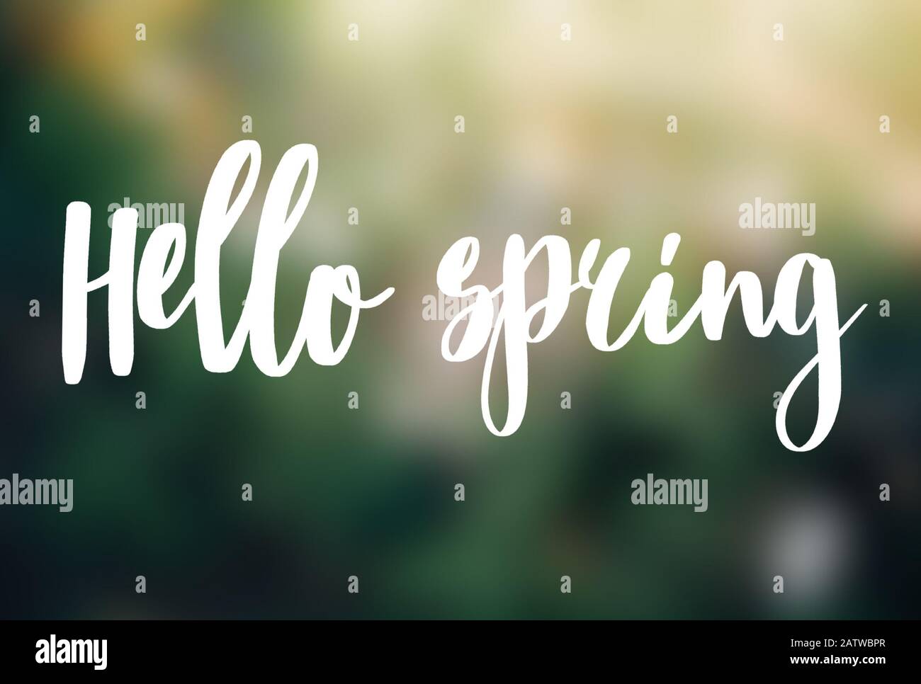 Hello spring handwriting hi-res stock photography and images - Alamy