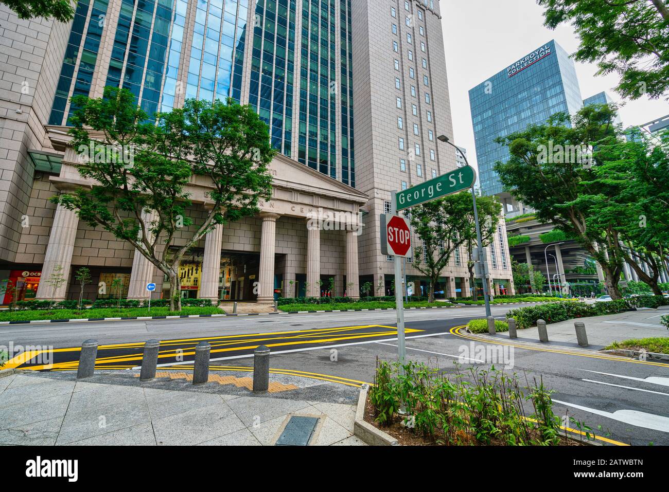 Singapore. January 2020. A view of the entrance of Great eastern centre ...