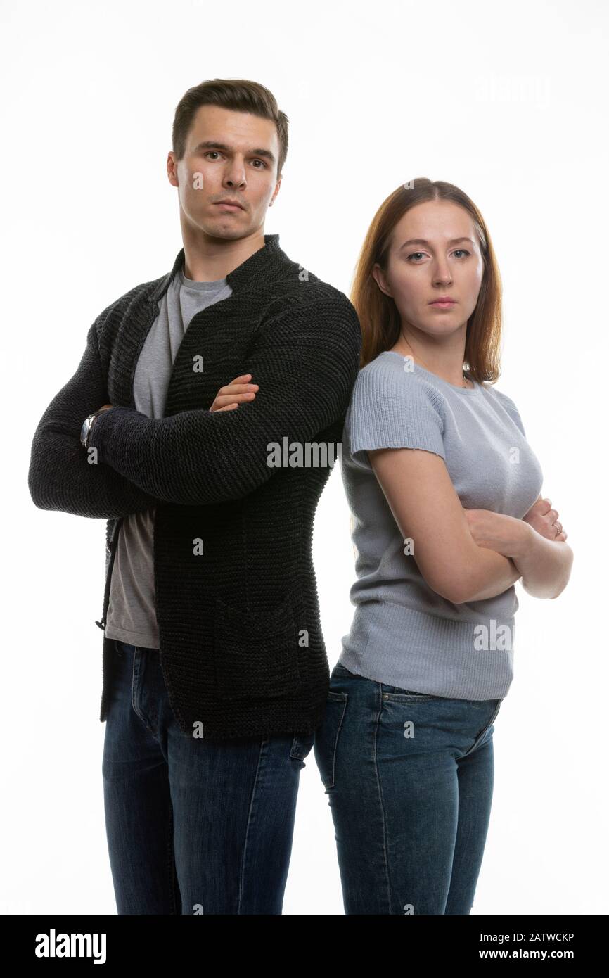 Sad couple profile hi-res stock photography and images - Alamy