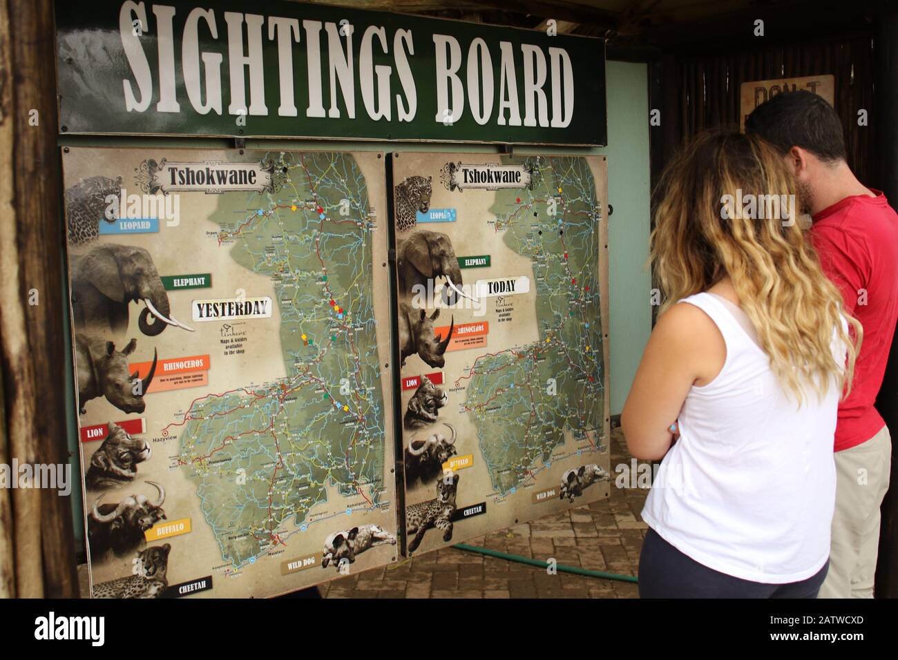 wildlife sightings board Stock Photo - Alamy