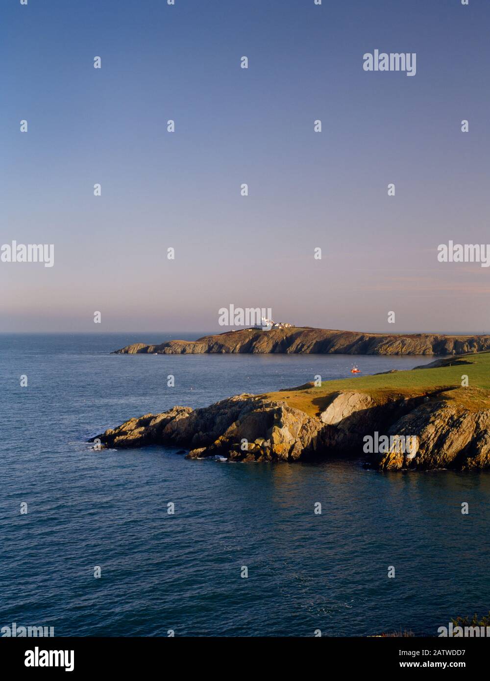 Isle of Anglesey Coastal Path: lighthouse & pilot station on Point ...