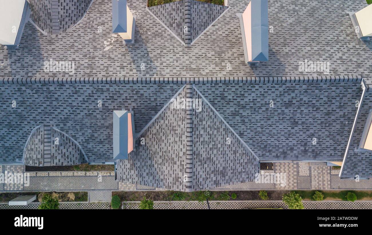 Soft roof, roof tiles, flexible shingles. Roof tiling texture. Flexible ...