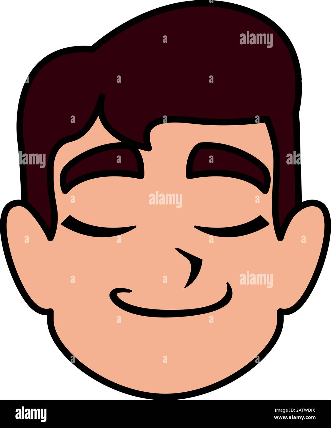 head of man smiling on white background vector illustration design ...