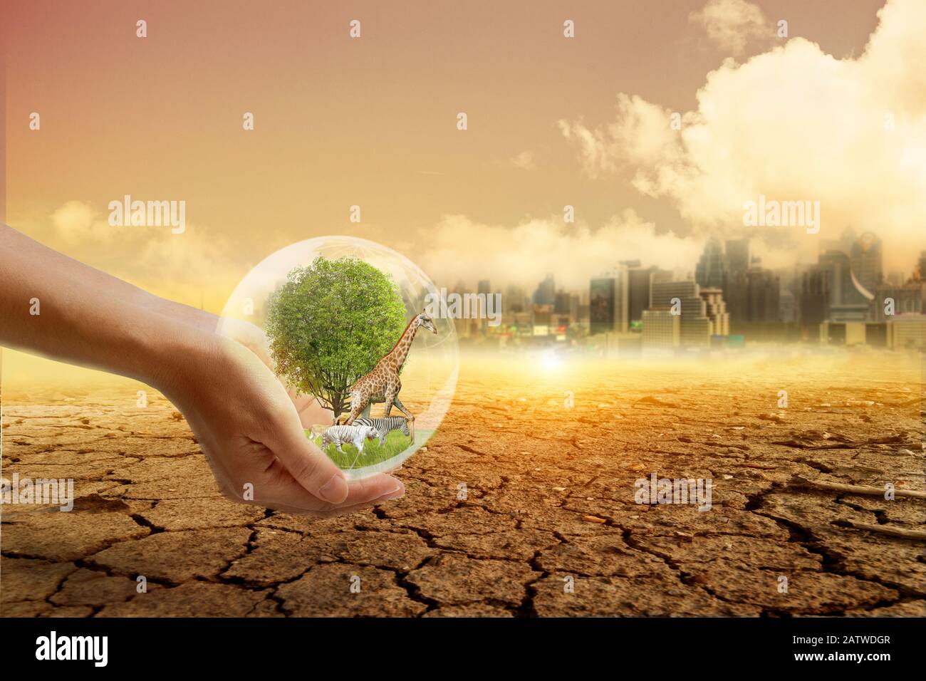 Global warming and pollution theme Stock Photo - Alamy