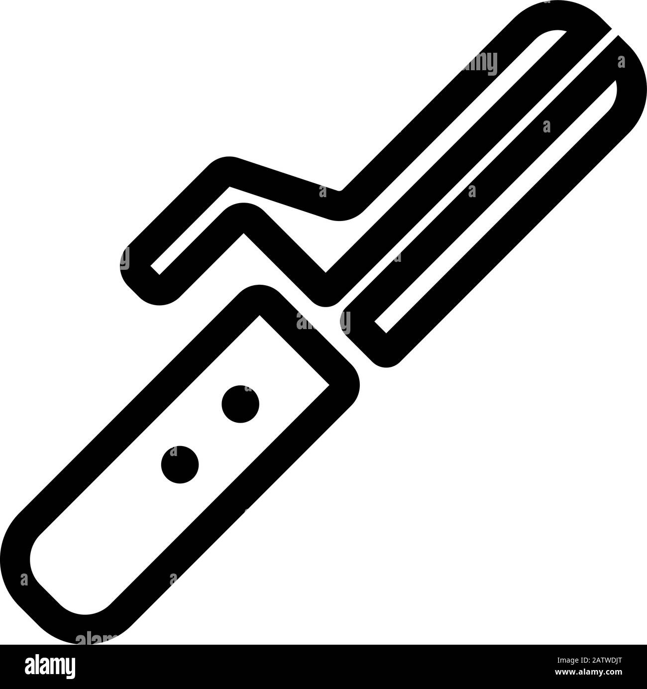 hair tool icon vector. Isolated contour symbol illustration Stock ...