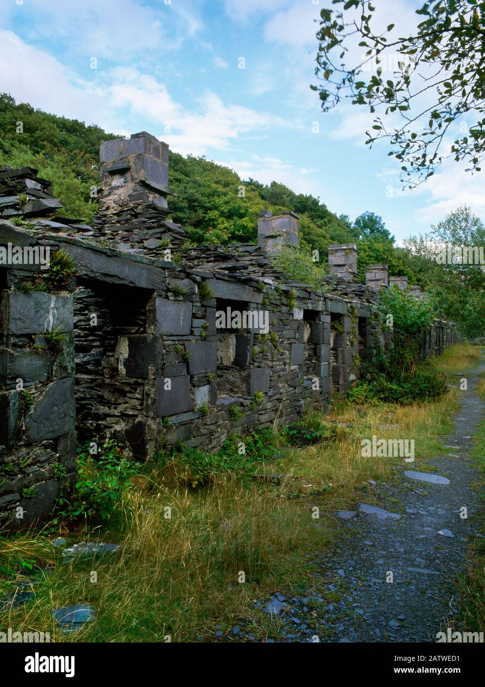 View E of Y Drenewydd (new town) aka the Anglesey Barracks, Dinorwic ...
