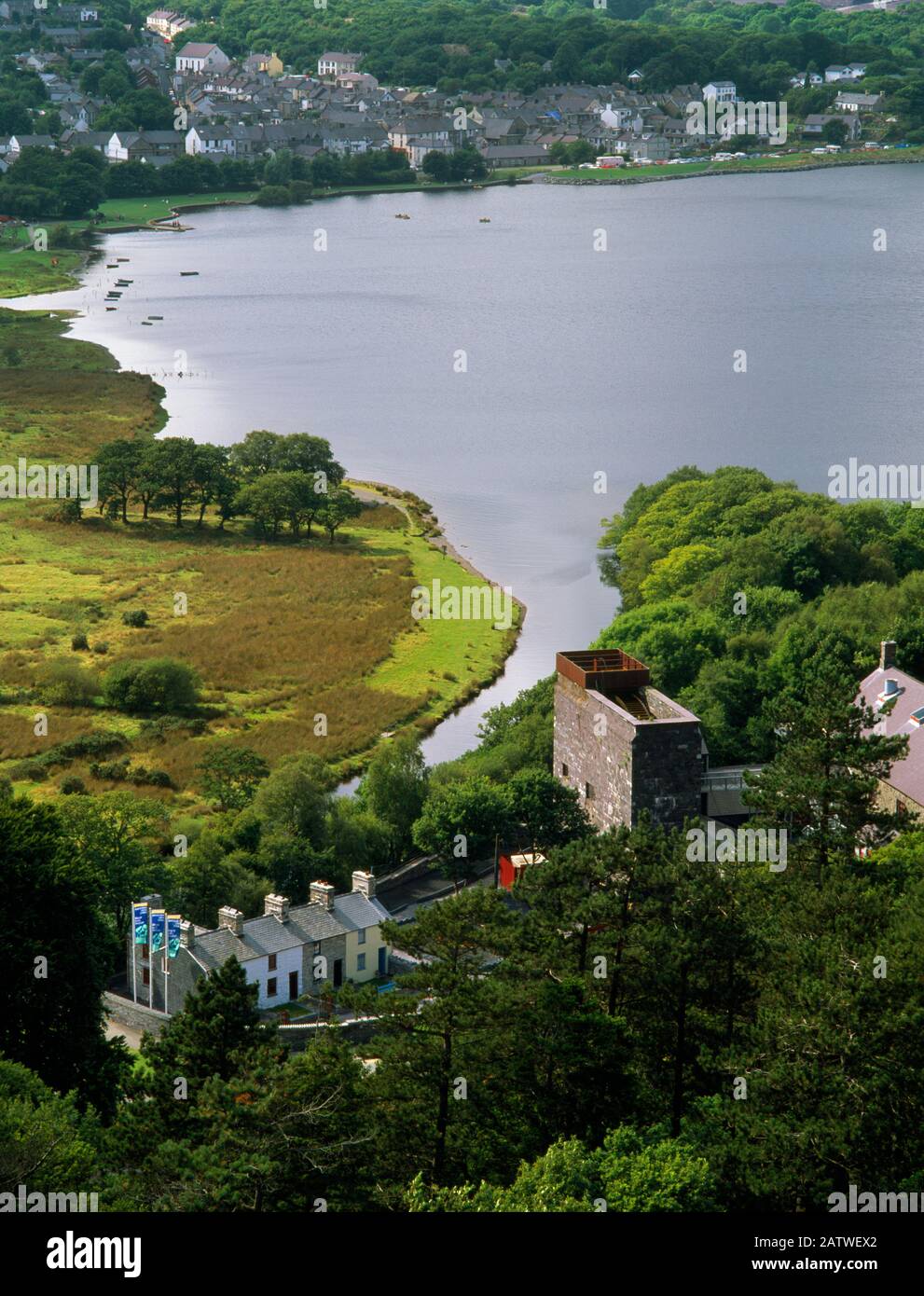 Victorian waterwheel tower, workshops & Fron Haul cottages at the ...