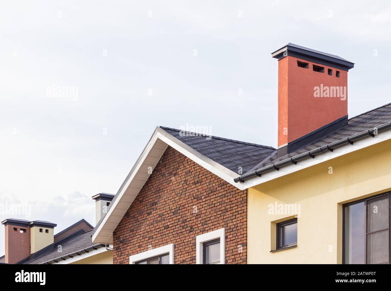 Soft roof, roof tiles, flexible shingles. Roof tiling texture. Flexible ...