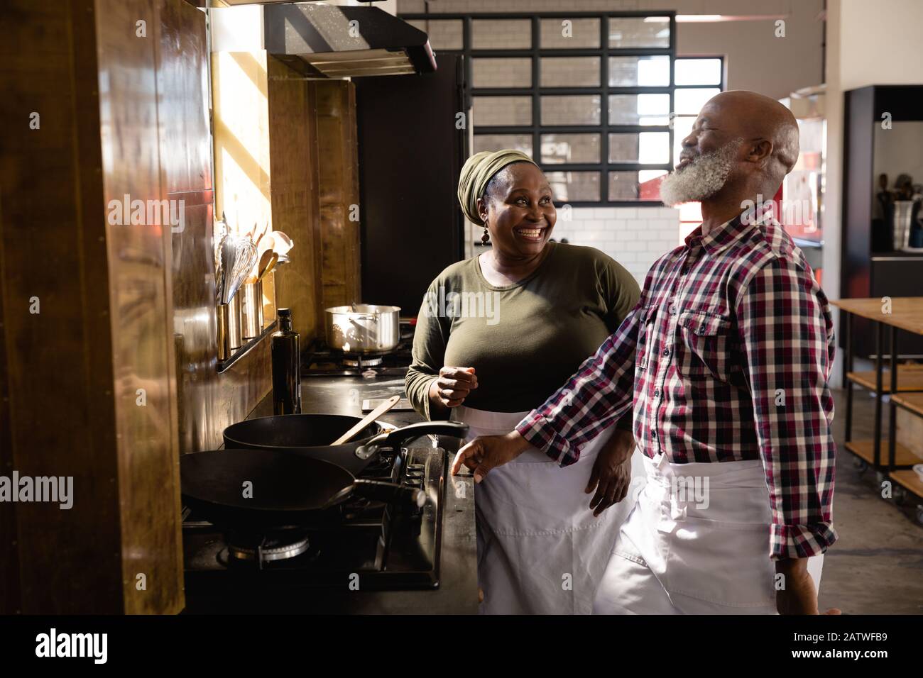 African chefs having fun while cooking Stock Photo - Alamy