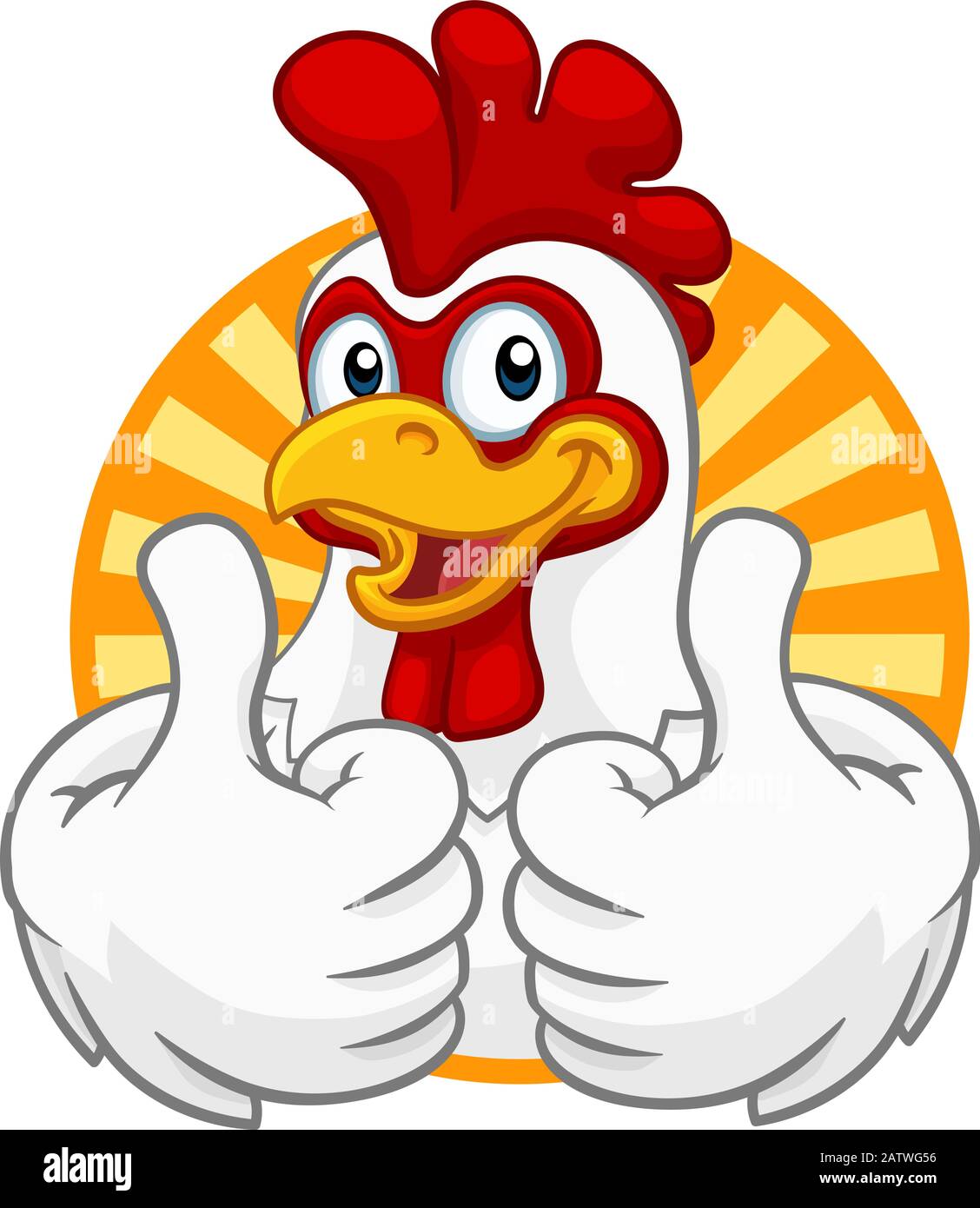 Chicken Cartoon Rooster Cockerel Character Stock Vector Image & Art - Alamy