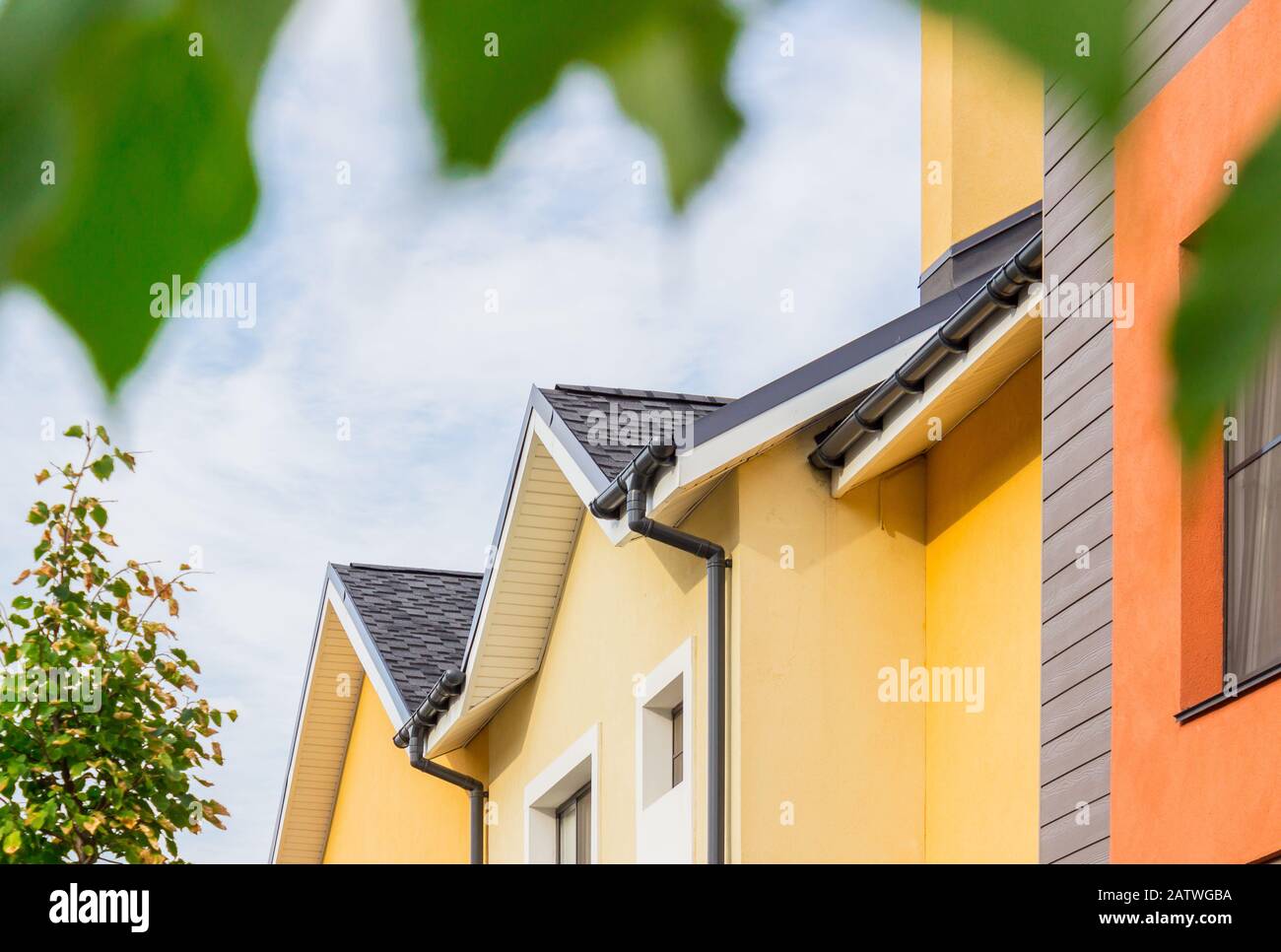 Soft roof, roof tiles, flexible shingles. Roof tiling texture. Flexible ...
