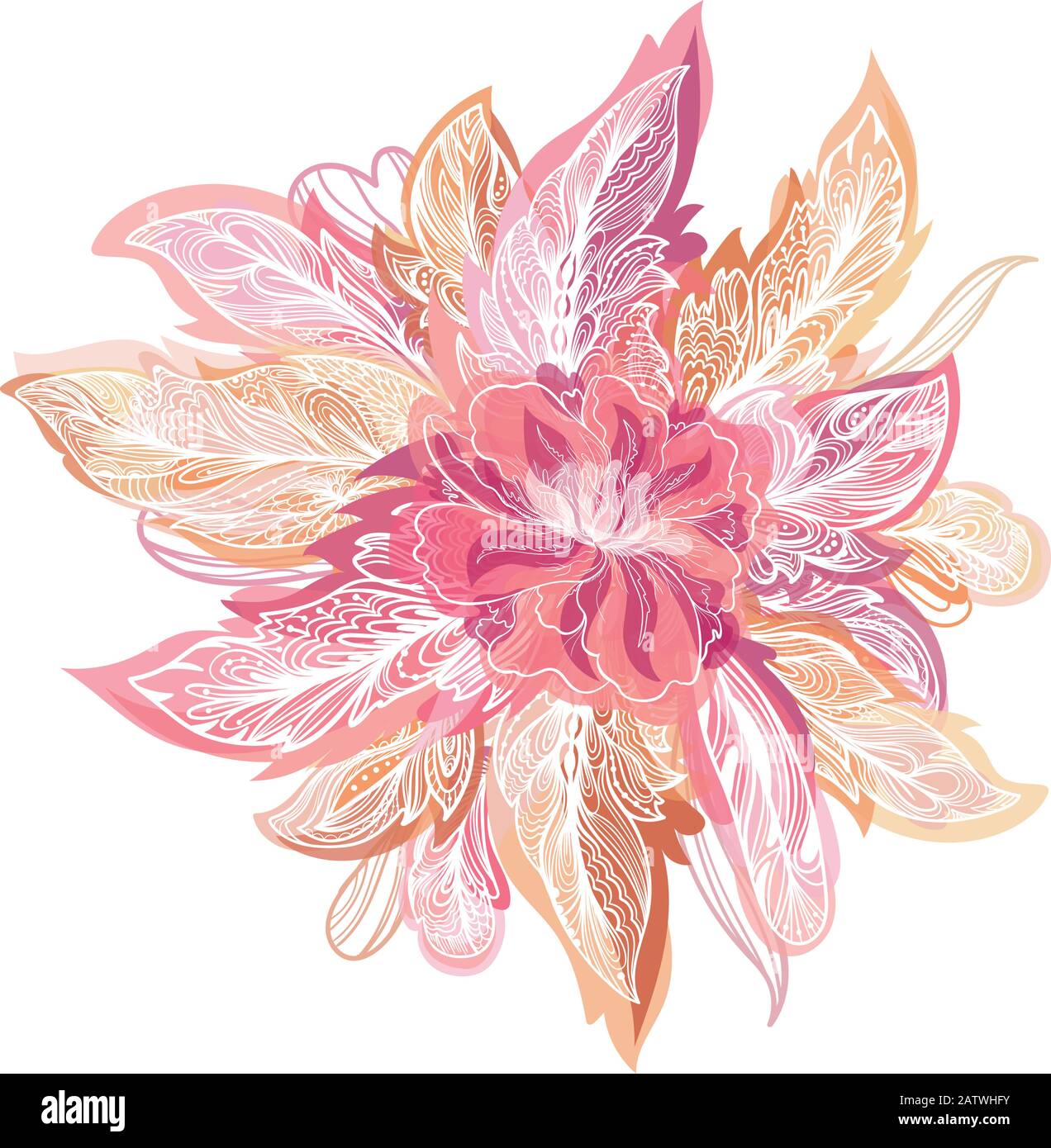 Boho floral composition Cut Out Stock Images & Pictures - Alamy