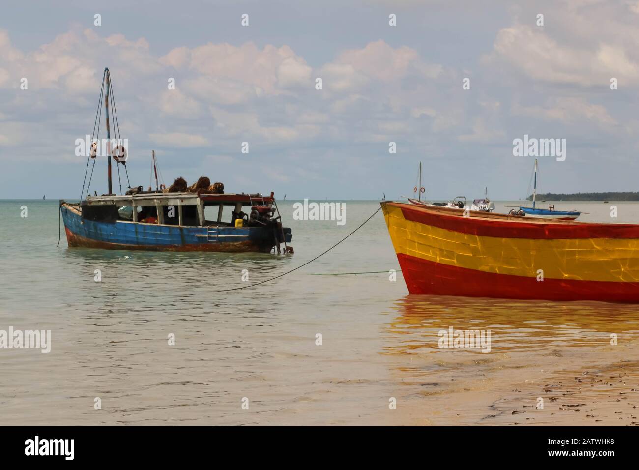 old traditional sailing boats in the sea of Stock Photo - Alamy