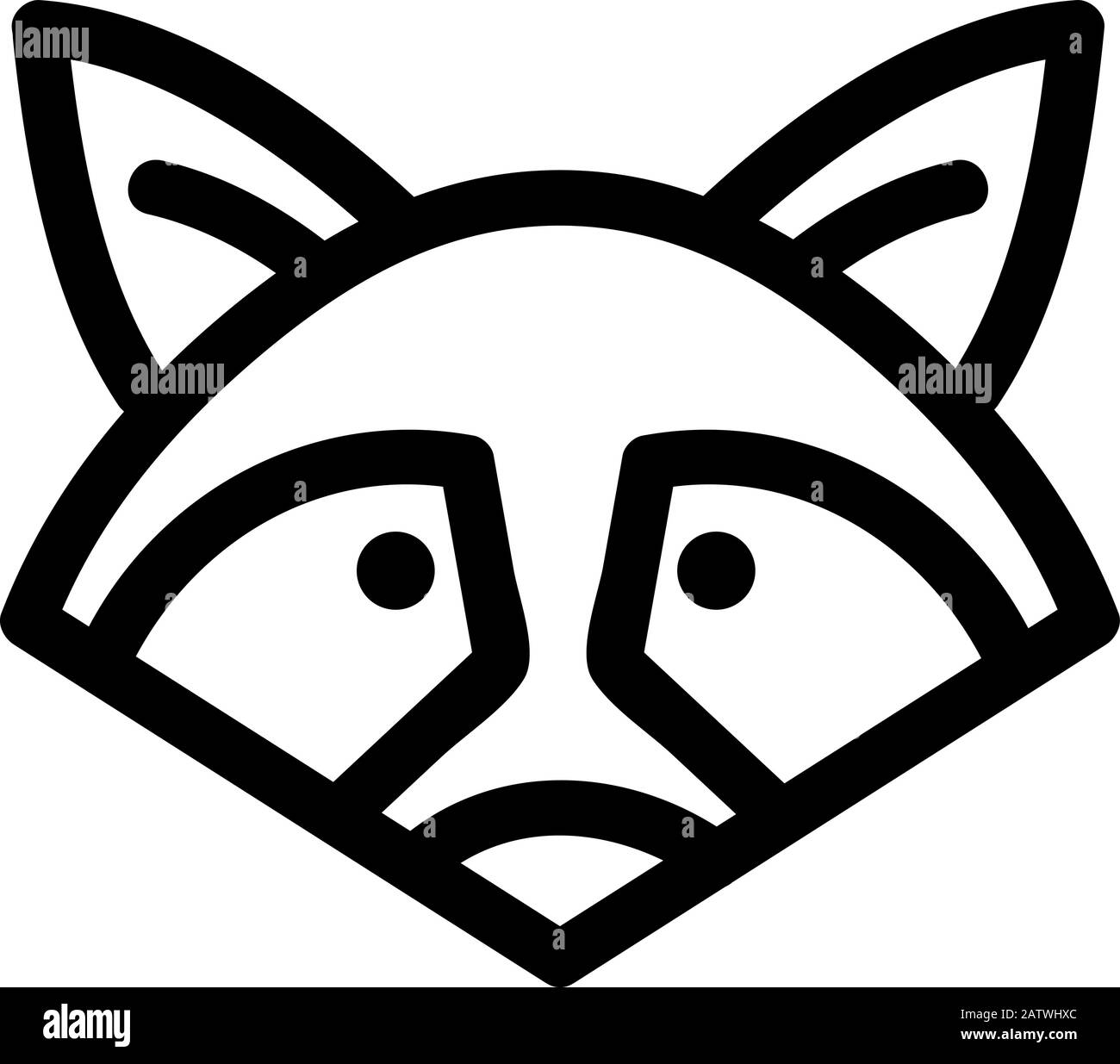 Fox icon vector. Isolated contour symbol illustration Stock Vector ...