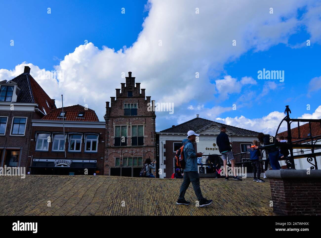 Edam,Netherlands,August 2019. The architecture of Edam's houses is a ...