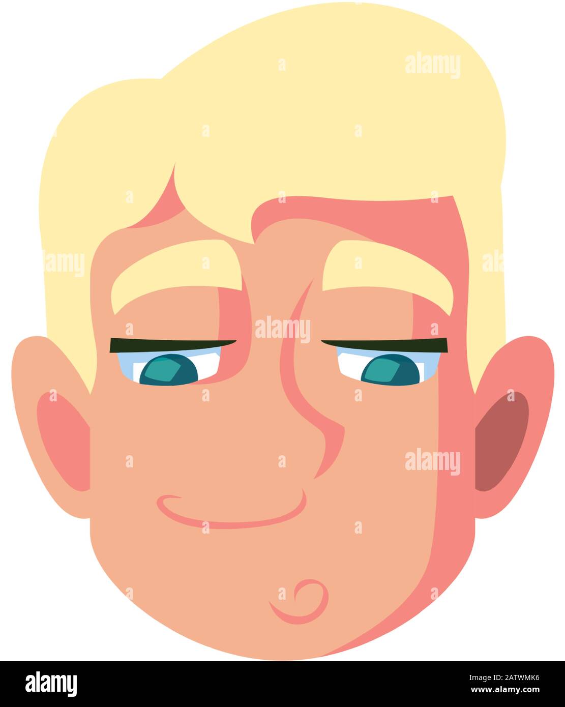 head of man smiling on white background vector illustration design ...