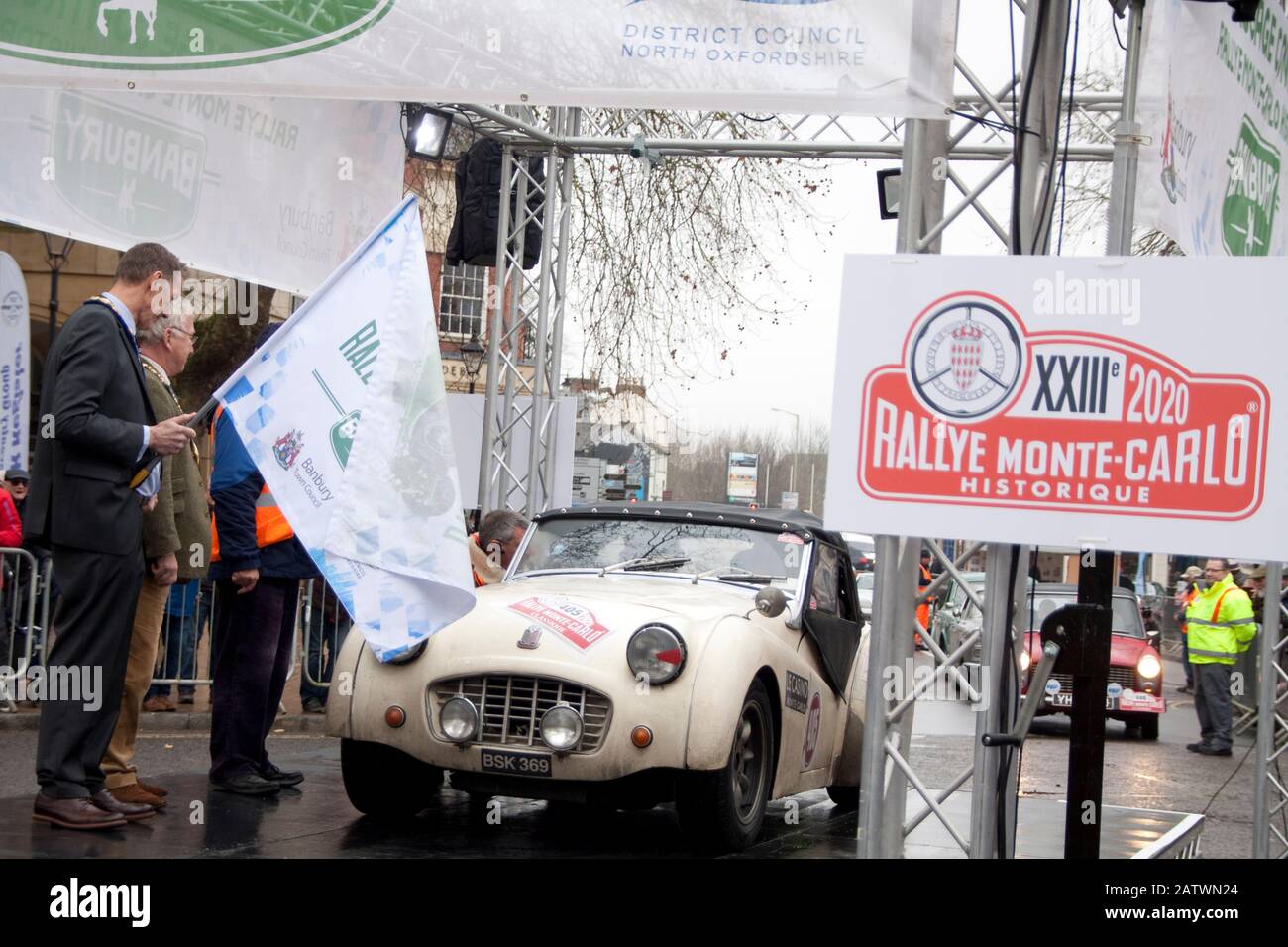 Monte Carlo Rally Banbury Triumph TR3 Stock Photo - Alamy