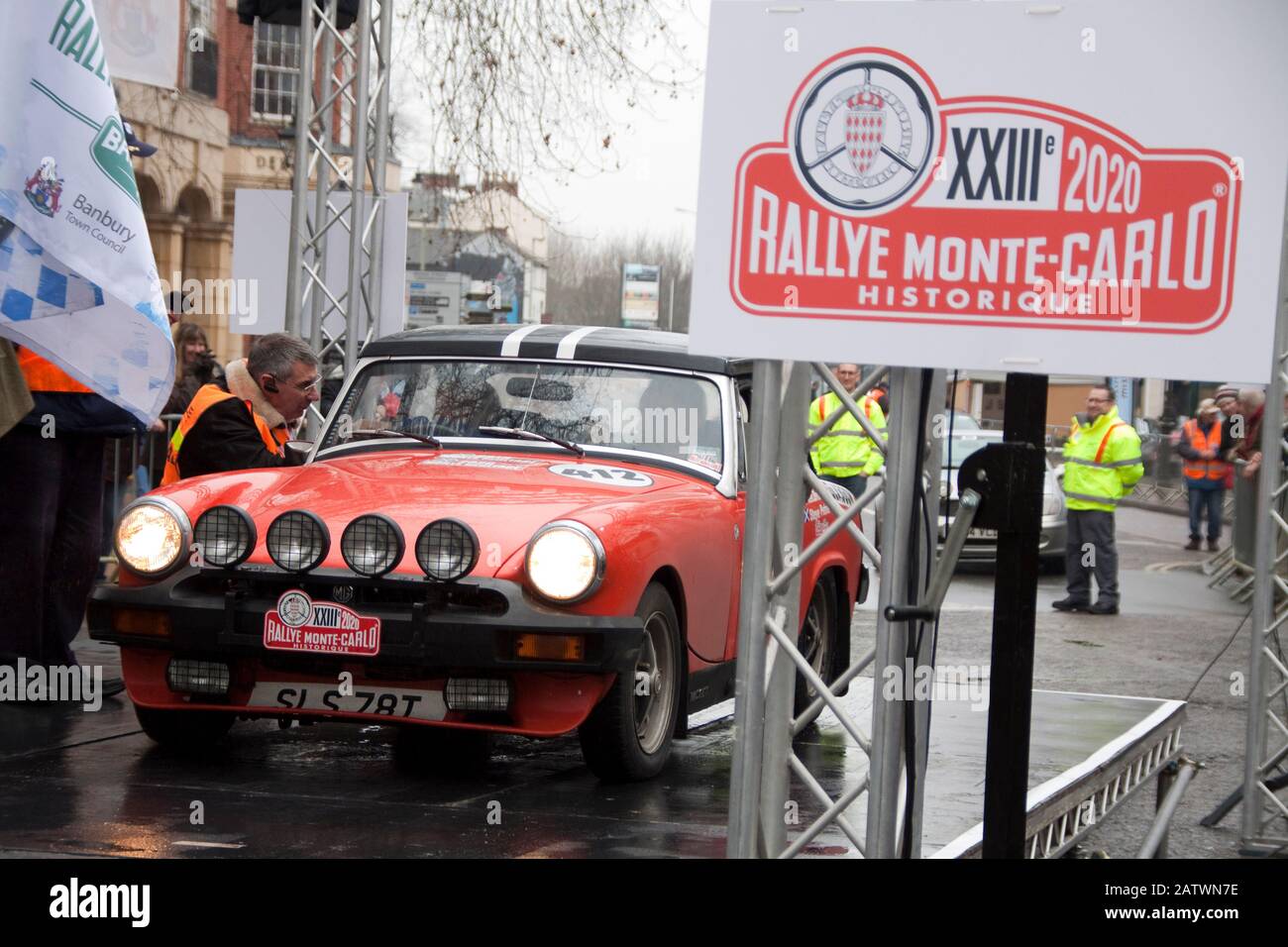 Monte Carlo Rally Banbury MG Midget Stock Photo - Alamy