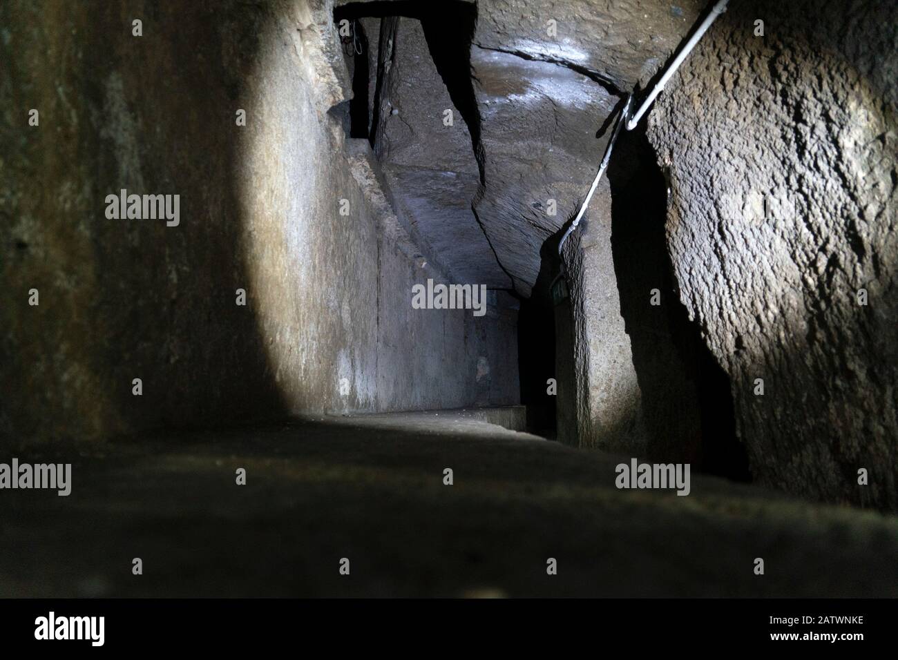 ERCOLANO, ITALY - FEBRUARY 2 2020 - Ercolano Herculaneum ancient ruins ...