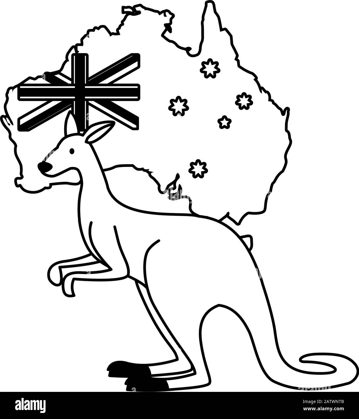 Australian Kangaroo Drawing