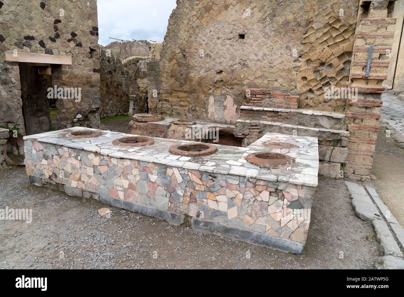 Ercolano Herculaneum ancient ruins view Stock Photo - Alamy