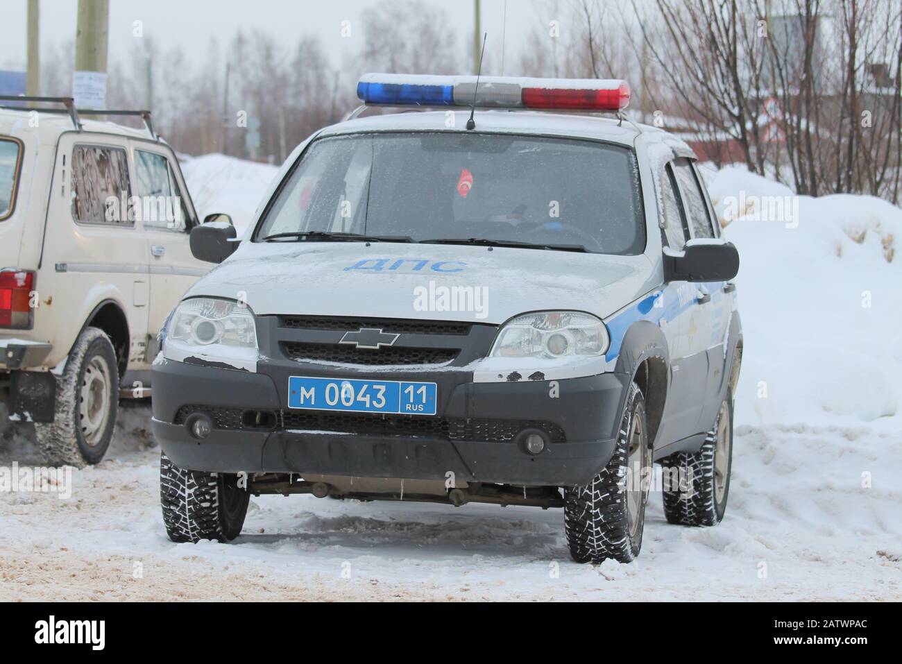 Russian police car hi-res stock photography and images - Alamy