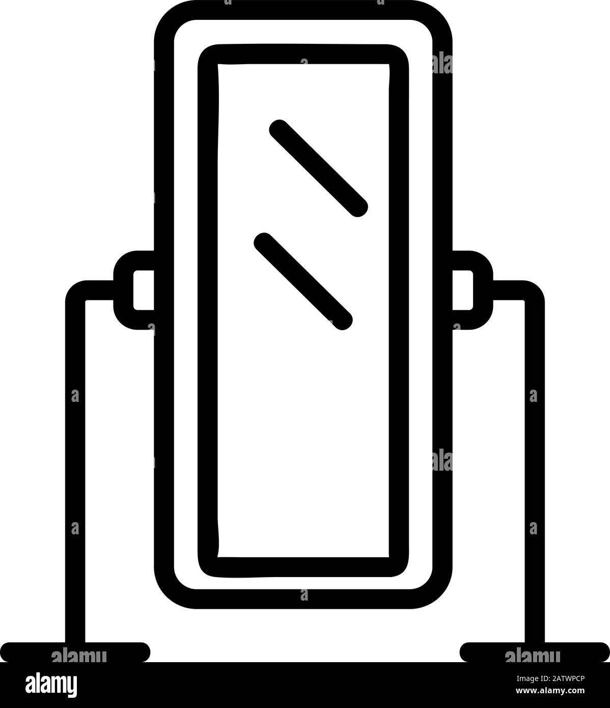 Mirror icon vector. Isolated contour symbol illustration Stock Vector ...