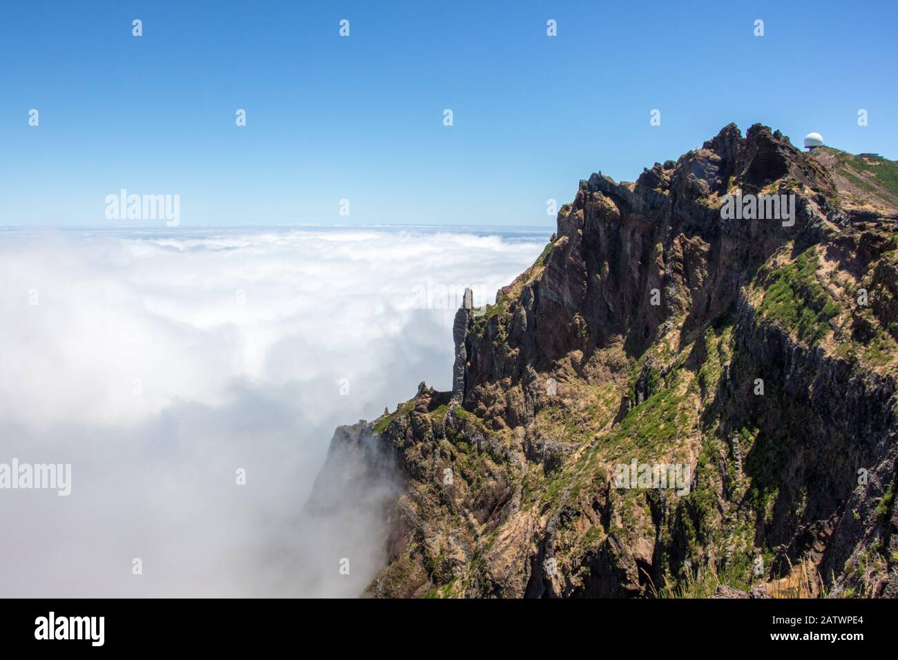 Madeira mountains high over the sky with sea of clouds Stock Photo - Alamy