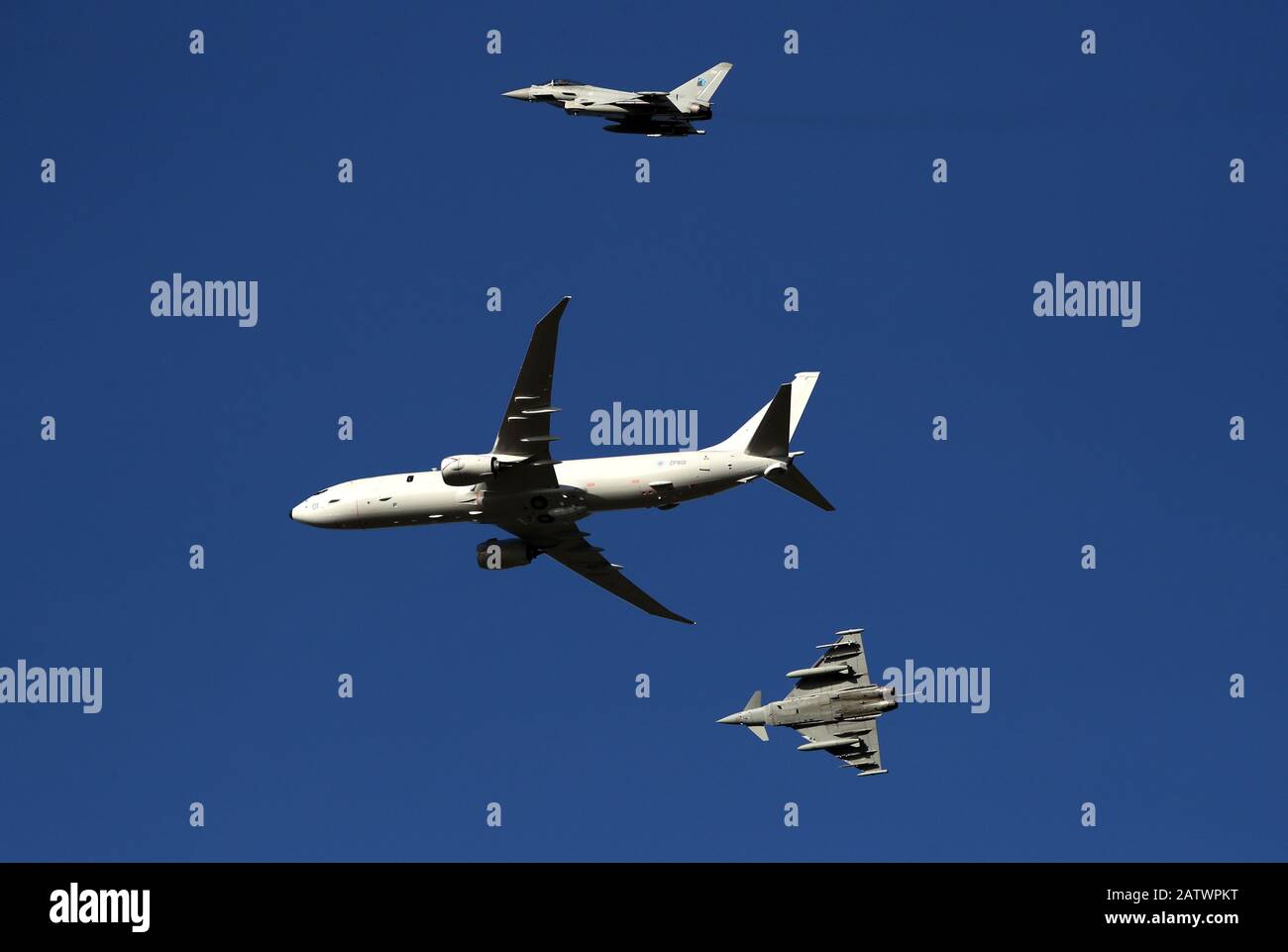 Escorted by two RAF Eurofighter Typhoons, the UK's first submarine ...