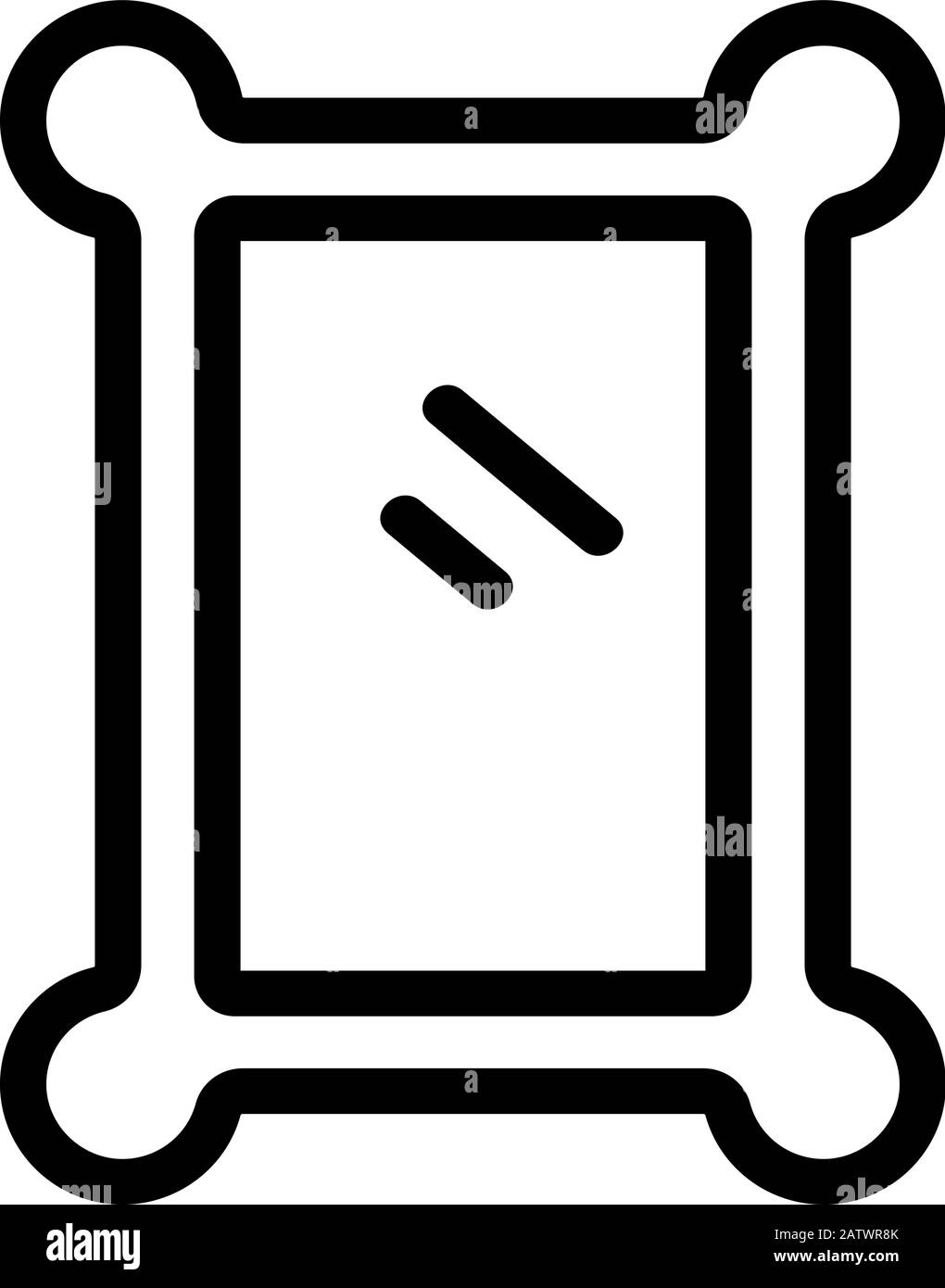 Mirror icon vector. Isolated contour symbol illustration Stock Vector ...