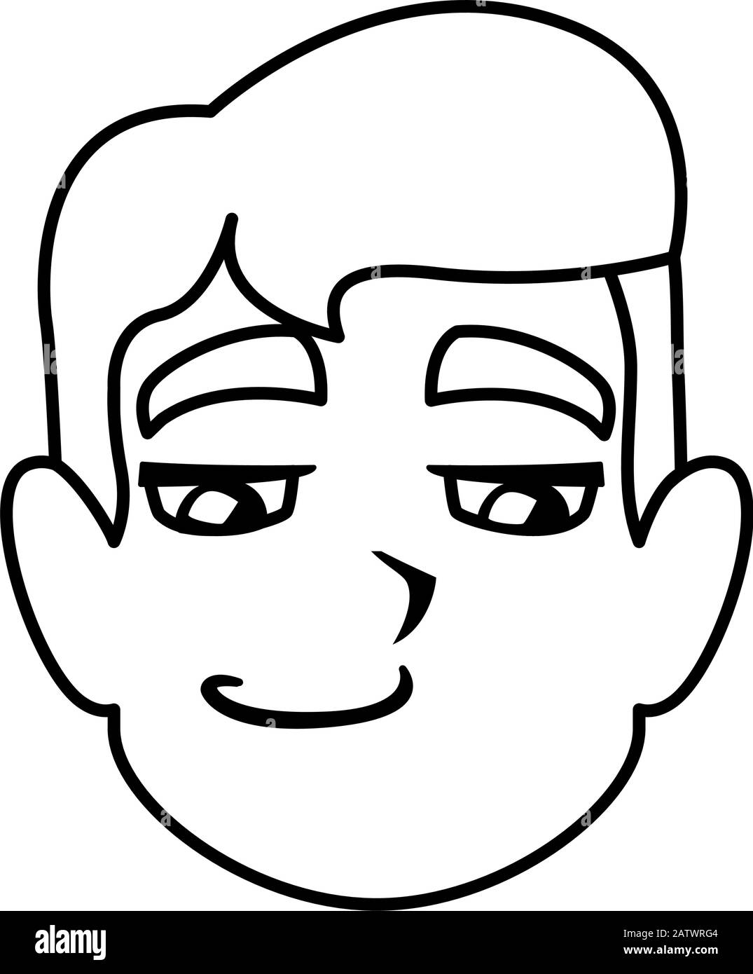 head of man smiling on white background vector illustration design ...