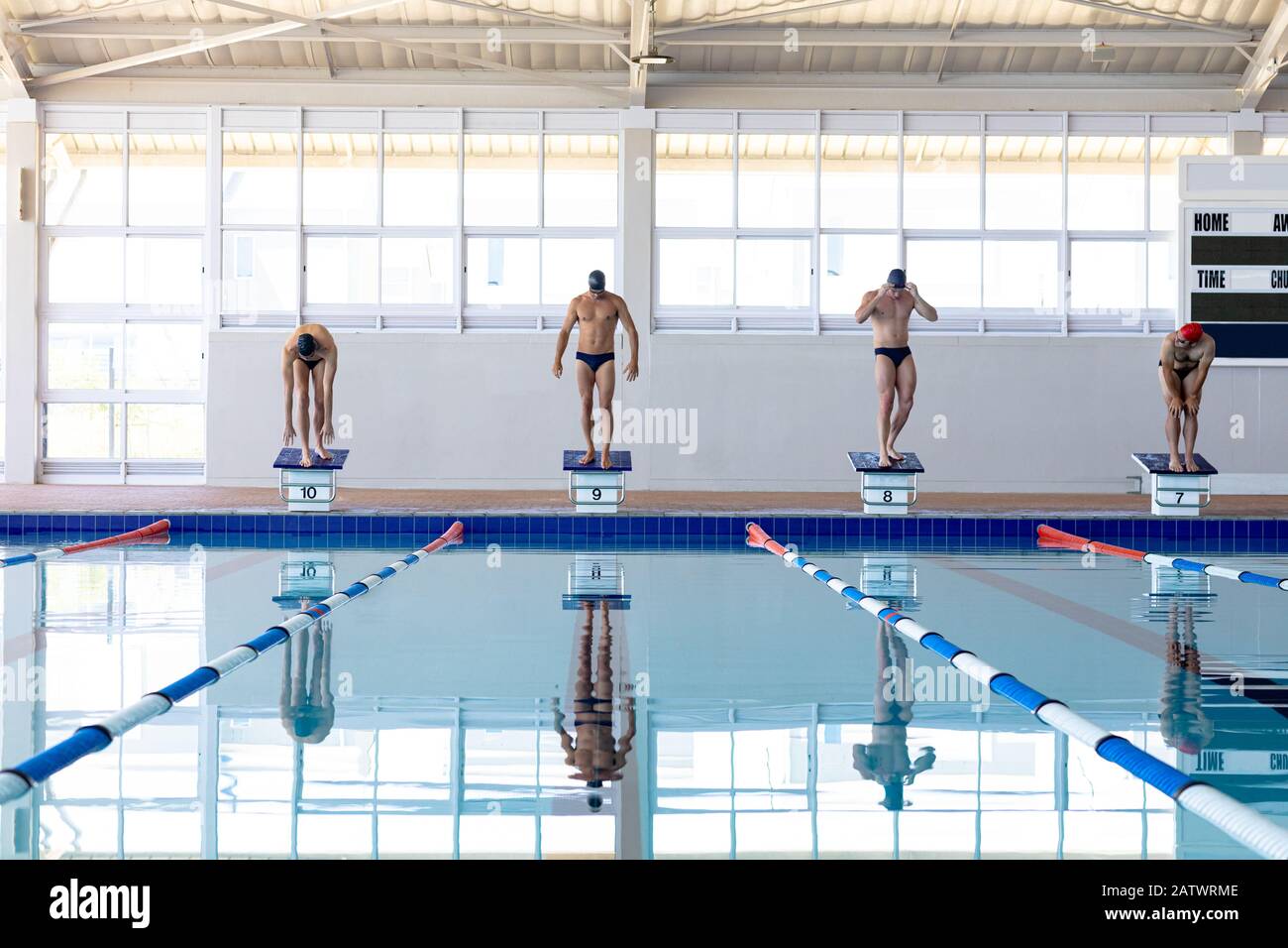 Swimmer ready jump hi-res stock photography and images - Alamy
